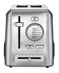 cuisinart cpt-620 2-slice custom select toaster, stainless steel