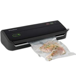 foodsaver vacuum sealer machine with starter vacuum seal bags & rolls, safety certified, black – fm2000-ffp