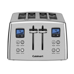 cuisinart cpt-435p1 4-slice countdown motorized toaster, stainless steel