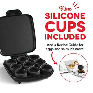 DASH Sous Vide Style Family Size Egg Bite Maker for Breakfast Bites, Sandwiches, Healthy Snacks or Desserts, Keto & Paleo Friendly (9 Servings), Aqua