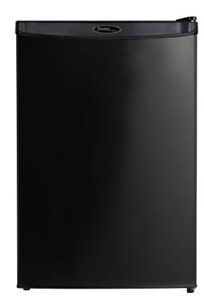 danby designer dar044a4bdd-6 4.4 cu.ft. mini fridge, compact refrigerator for bedroom, living room, bar, dorm, kitchen, office, e-star in black