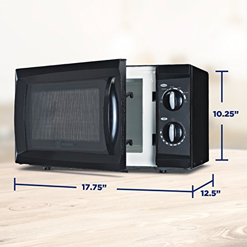 Commercial Chef Countertop Microwave Oven, 0.6 Cu. Ft, Black