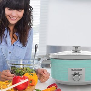 BLACK+DECKER SC2007D Slow Cooker, 7 quart, Teal Wave