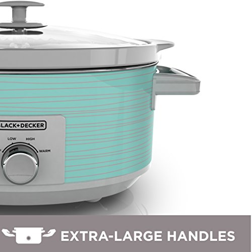 BLACK+DECKER SC2007D Slow Cooker, 7 quart, Teal Wave