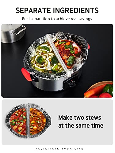 Syntus Slow Cooker Liners, Cooking Bags Large Size Crock Pot Liners Disposable Pot Liners Plastic Bags, Fit 3QT to 8QT for Slow Cooker Crockpot Cooking Trays, 13"x 21" 1 Pack (15 Liners)