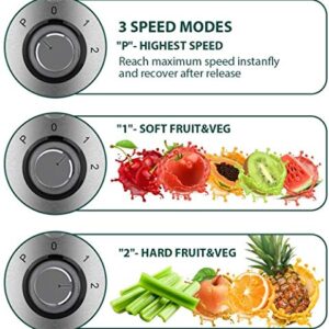 KOIOS Centrifugal Juicer Machines, Juice Extractor with Extra Large 3inch Feed Chute, 304 Stainless Steel Filter, High Juice Yield for Fruits and Vegetables, Easy to Clean, 100% BPA-Free, 1200W Powerful, Dishwasher Safe, Included Brush