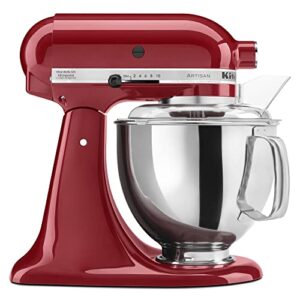 kitchenaid ksm150pser artisan tilt-head stand mixer with pouring shield, 5-quart, empire red