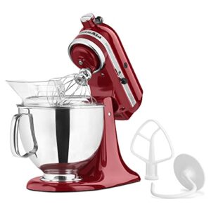 KitchenAid KSM150PSER Artisan Tilt-Head Stand Mixer with Pouring Shield, 5-Quart, Empire Red