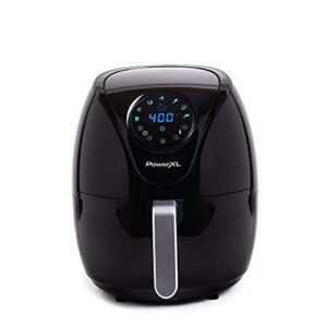 powerxl air fryer 7 qt maxx classic , extra hot air fry, cook, crisp, broil, roast, bake, high gloss finish, black (7 quart)