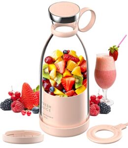 otpeir personal size blender, portable blender, battery powered usb blender (pink)