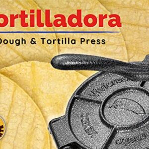 Vivicreate Cast Iron Tortilla Press 7.5 Inch. Tortilla Maker, Dough Press,Flour Tortilla press, Rotis Press, Grey Color