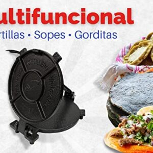 Vivicreate Cast Iron Tortilla Press 7.5 Inch. Tortilla Maker, Dough Press,Flour Tortilla press, Rotis Press, Grey Color