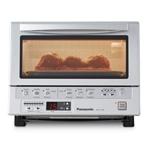 panasonic toaster oven flashxpress with double infrared heating and removable 9-inch inner baking tray, 1300w, 12 x 13 x 10.25, silver