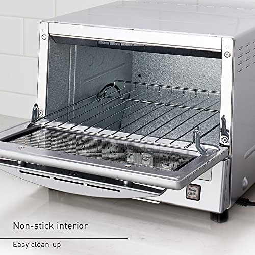 Panasonic Toaster Oven FlashXpress with Double Infrared Heating and Removable 9-Inch Inner Baking Tray, 1300W, 12 x 13 x 10.25, Silver