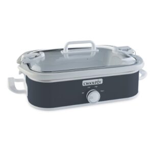 crock-pot 3.5 quart casserole manual slow cooker, charcoal