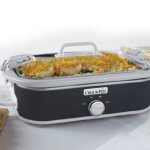 Crock-Pot 3.5 Quart Casserole Manual Slow Cooker, Charcoal