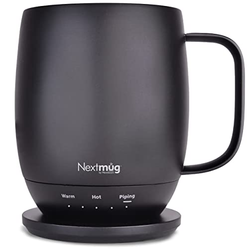 Nextmug - Temperature-Controlled, Self-Heating Coffee Mug (Black - 14 oz.)