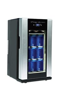 frigidaire efmis567_amz 18 can or 4 wine bottle retro beverage fridge, temperature control, thermoelectric, freonfree, stainless