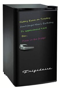 frigidaire efr331-black 3.2 cu ft eraser board mini compact dorm fridge (black)