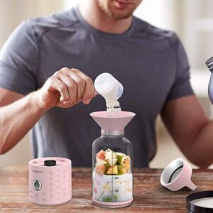 PopBabies Portable Blender, Smoothie Blender for Shakes and Smoothies, Personal Blender On the go Princess Pink