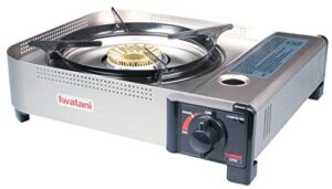 iwatani 35fw single-burner butane portable cooktop indoor & outdoor cooking stove medium