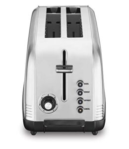 cuisinart cpt-2500 long slot toaster, stainless steel, silver, 2-slice long slot