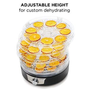 Chefman 5-Tray Food Dehydrator, 11.4-Inch Transparent Trays, Adjustable Temperature Control, Easily Create Dried Snacks For The Family, Prepare Fruits, Jerky, Vegetables, Meats, & Herbs