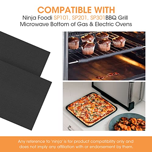 AIEVE Air Fryer Oven Liners, 3 Pack Non-stick Air Fryer Oven Mat Baking Mat Compatible with Ninja Foodi SP101 SP201 SP301 Ninja Air Fry Oven Toaster Oven Microwave Bottom of Gas & Electric Oven