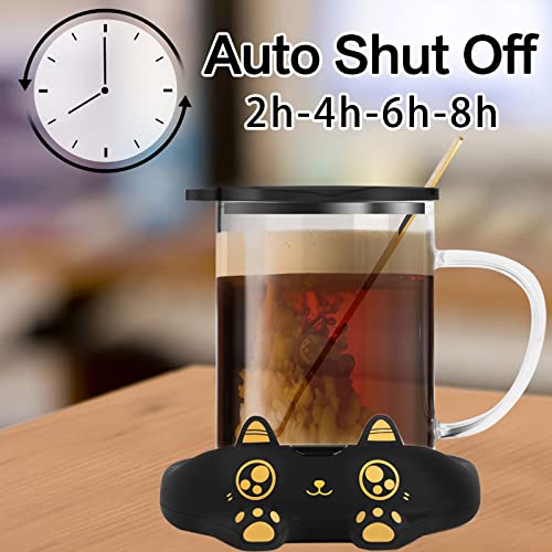 PUSEE Mug Warmer,Coffee Warmer for Desk Coffee Cup Warmer Auto Shut Off,Smart Candle Warmer with 3 Temp Settings,Electric Beverage Warmer Plate for Coffee,Cocoa,Tea,Water and Milk (Not Include Cup)