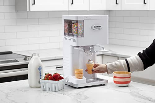 Cuisinart ICE-45P1 Mix-it-in 1.5-Quart Soft Serve Ice Cream Maker, Make Professional Quality Ice Cream, Yogurt, Sorbet and Sherbet from Home, White