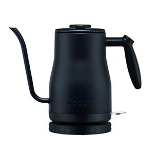 bodum 11940-01us bistro gooseneck electric water kettle, 34 ounce, black