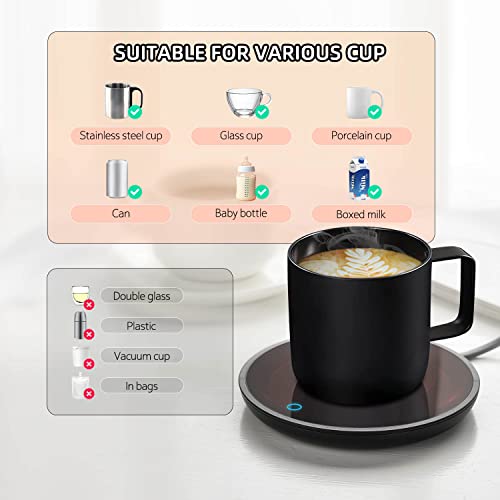 Coffee Mug Warmer, Candle Warmer, Smart Coffee Warmer with Auto Shut Off for Office Desk, Cup Warmer with 2 Temperature, Electric Beverage Drink Warmer for Cocoa, Tea, Milk Easter Day Gifts for Family