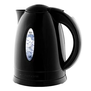 ovente kp72b electric kettle, illuminated, black, 1.7l,