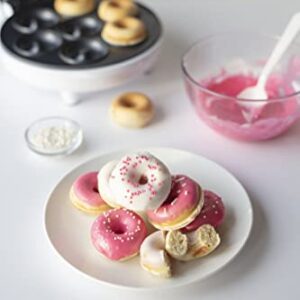 CucinaPro Mini Donut Maker - Electric Non-Stick Surface Makes 7 Small Doughnuts, Decorate or Ice Your Own for Kid Friendly Dessert or Snack - The Unique Gift or Baking Activity for Kids & Adults