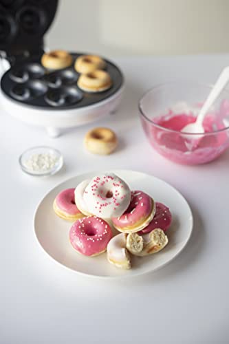 CucinaPro Mini Donut Maker - Electric Non-Stick Surface Makes 7 Small Doughnuts, Decorate or Ice Your Own for Kid Friendly Dessert or Snack - The Unique Gift or Baking Activity for Kids & Adults