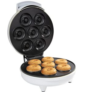 CucinaPro Mini Donut Maker - Electric Non-Stick Surface Makes 7 Small Doughnuts, Decorate or Ice Your Own for Kid Friendly Dessert or Snack - The Unique Gift or Baking Activity for Kids & Adults