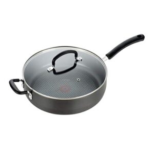 t-fal, ultimate hard anodized, nonstick 5 qt. jumbo cooker, black, e76582, 5 quart, grey