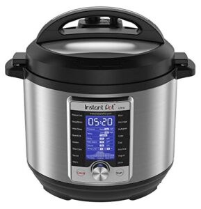 instant pot ultra, 10-in-1 pressure cooker, slow cooker, rice cooker, yogurt maker, cake maker, egg cooker, sauté, and more, includes app with over 800 recipes, stainless steel, 6 quart