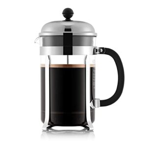 bodum chambord french press coffee maker, 51 ounce, 1.5 liter, chrome