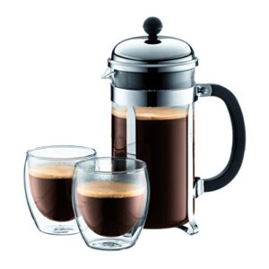 Bodum Chambord French Press Coffee Maker, 51 Ounce, 1.5 Liter, Chrome