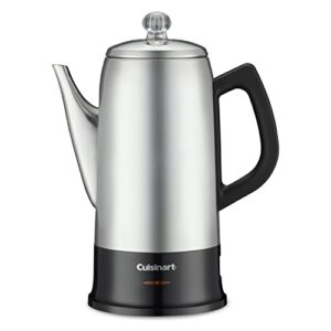 cuisinart prc-12 classic 12-cup stainless-steel percolator, black/stainless