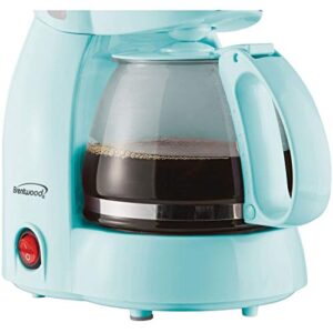 Brentwood TS-213BL 4 Cup Coffee Maker, Blue