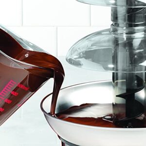 Nostalgia Electric Chocolate Fondue Fountain, 32-Ounce, 4 Tier Set, Fountain Machine for Cheese, Melting Chocolate, Liqueurs, Stainless Steel