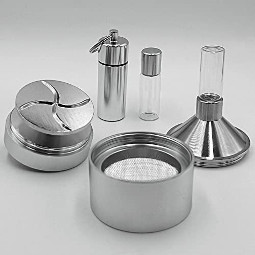 Kitchen Spice Grinder【Superfine Grinding】Pepper Grinder Set, Silver