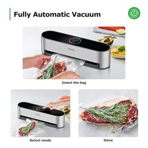 FRESKO Hands-Free Full Automatic Vacuum Sealer Machine with Food Preservation Bags, LED Touch Screen (ETL Certified)