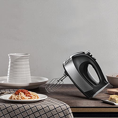 Hand Mixer Electric, Cusinaid 5-Speed Hand Mixer with Turbo Handheld Kitchen Mixer Includes Beaters, Dough Hooks and Storage Case (Black)