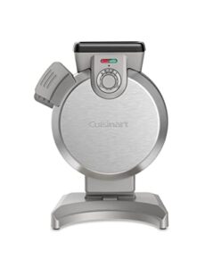 mini belgian waffle maker by cuisinart, vertical mini waffle iron, silver