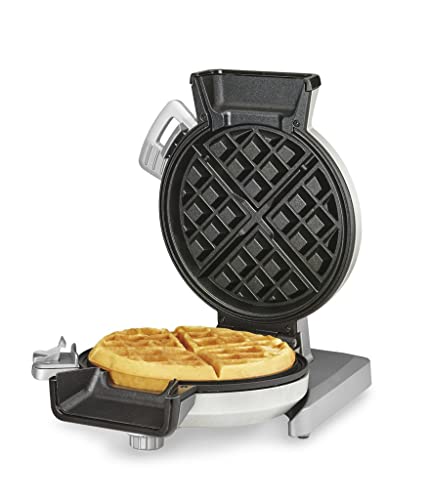 Mini Belgian Waffle Maker by Cuisinart, Vertical Mini Waffle Iron, Silver