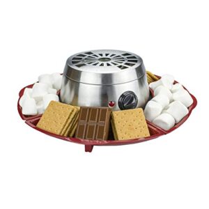 brentwood appliances ts603 indoor electric stainless steel s’mores maker with 4 trays and 4 roasting forks, one size, multicolored