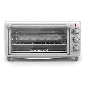 Black+Decker TO3265XSSD Extra Wide Crisp ‘N Bake Air Fry Toaster Oven, Silver, Fits 9" x 13" Pan